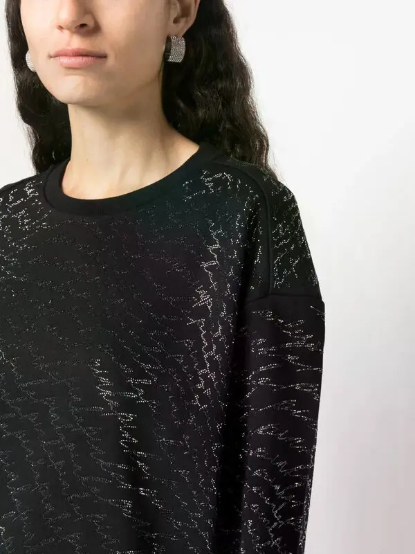Pinko Crystal-embellished Crew-neck Sweatshirt
