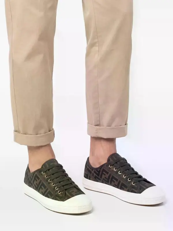 Fendi Jacquard-logo Low-top Sneakers