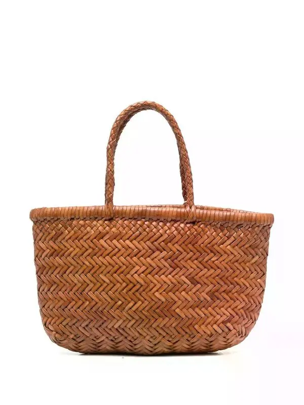 Dragon Diffusion Mini Flat Gora Braided Tote Bag - Brown