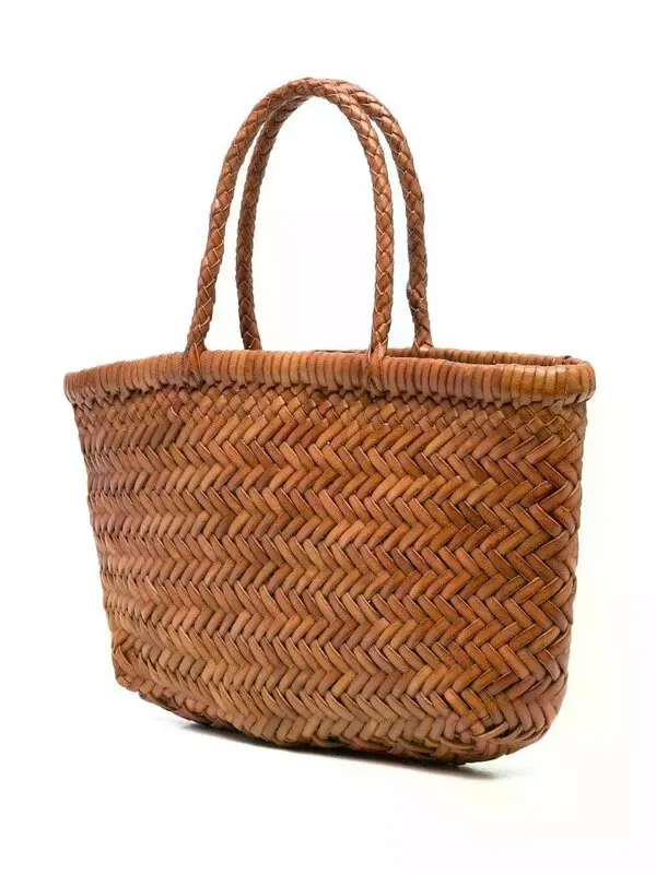 Dragon Diffusion Mini Flat Gora Braided Tote Bag - Brown