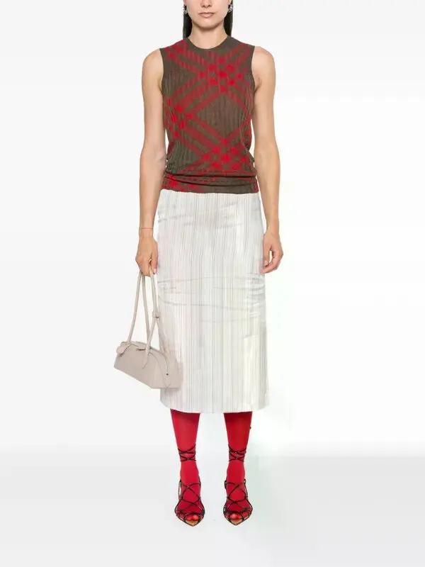 Burberry Check Wool Blend Tank Top