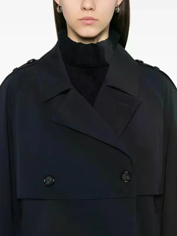 TOTEME Cotton Pea Coat - Blue