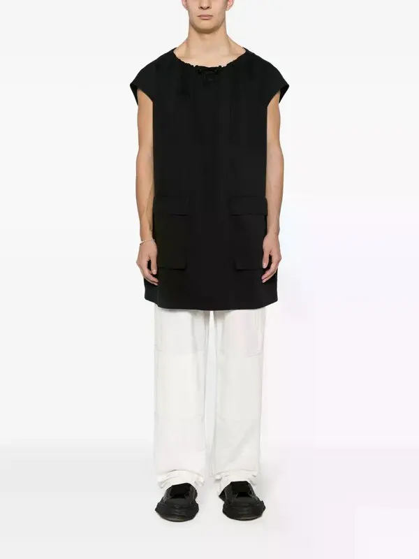 MAISON MARGIELA Gathered-neck Cotton Dress