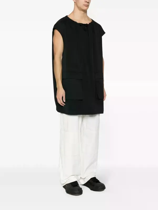 MAISON MARGIELA Gathered-neck Cotton Dress