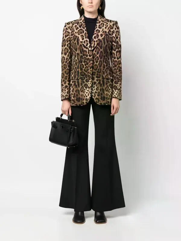 Dolce & Gabbana Leopard-print Single-breasted Blazer