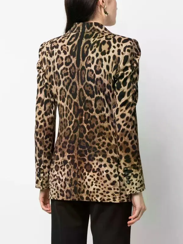 Dolce & Gabbana Leopard-print Single-breasted Blazer