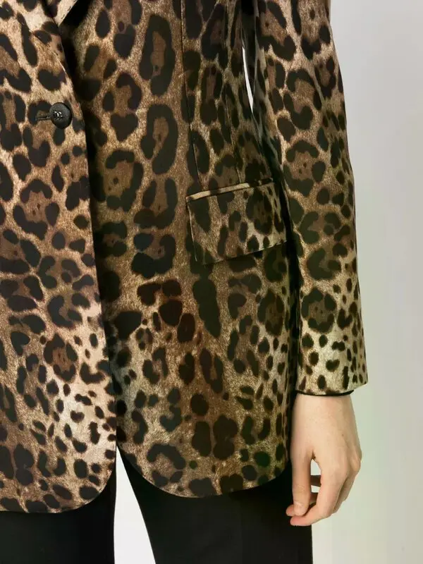 Dolce & Gabbana Leopard-print Single-breasted Blazer