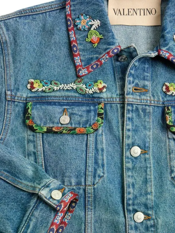 Valentino Garavani Embroidered Denim Jacket