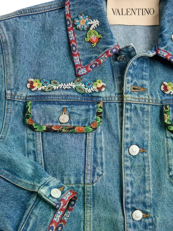 Valentino Garavani Embroidered Denim Jacket