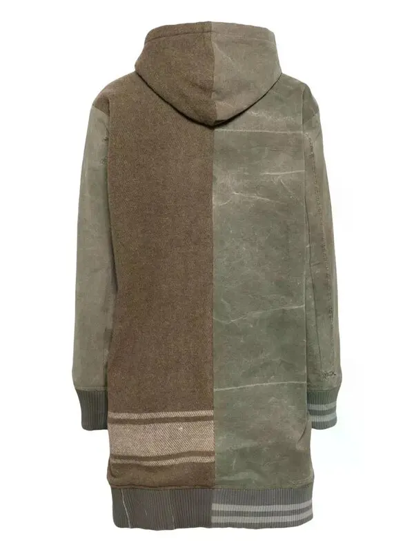 GREG LAUREN Logo-embroidered Patchwork Jacket