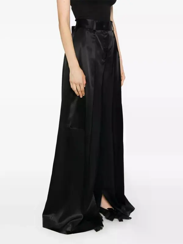 JIL SANDER Pleated Wide-leg Trousers - Black