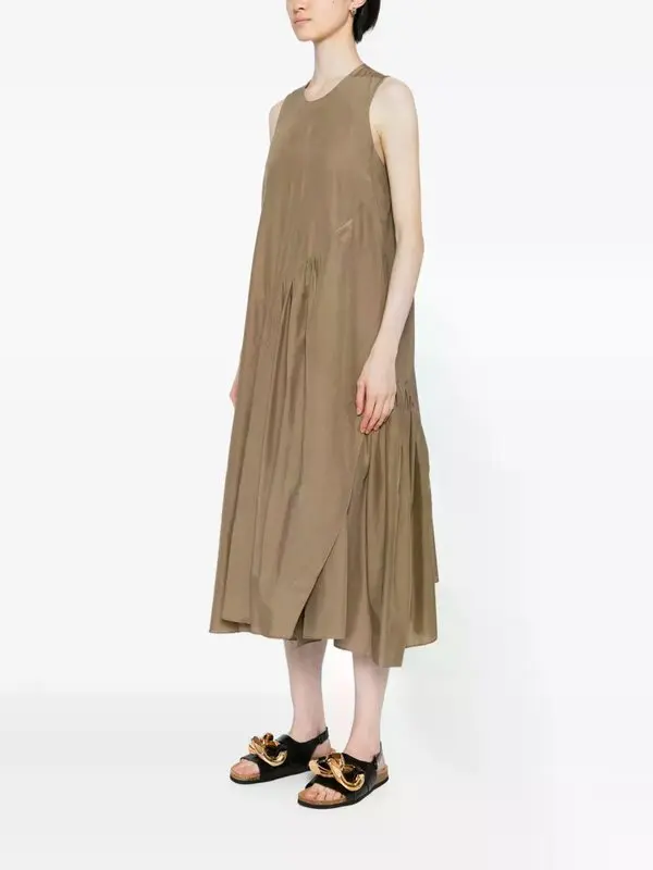 JNBY Pleated Asymmetric-hem Dress
