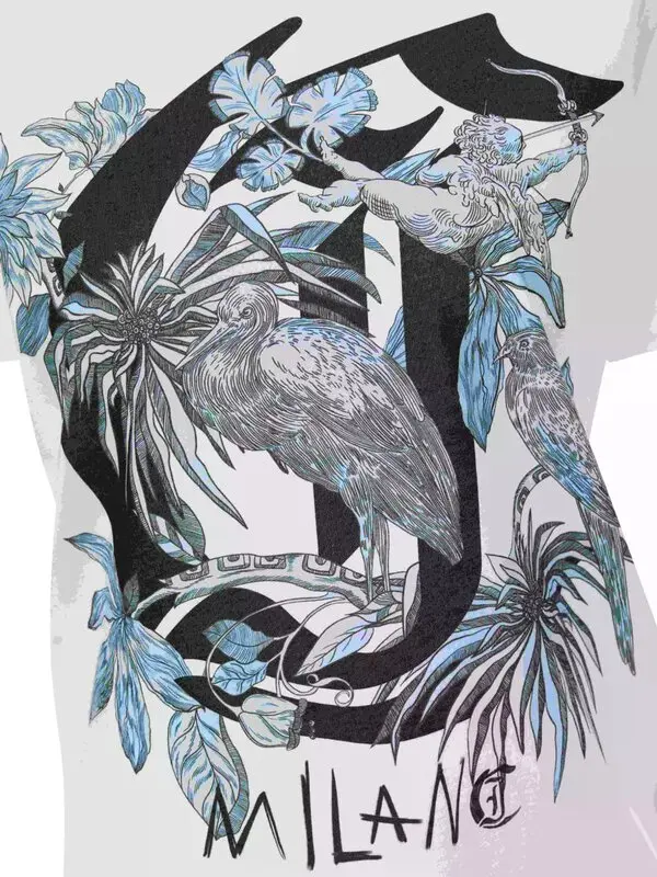 Just Cavalli Graphic Cotton T-shirt - White
