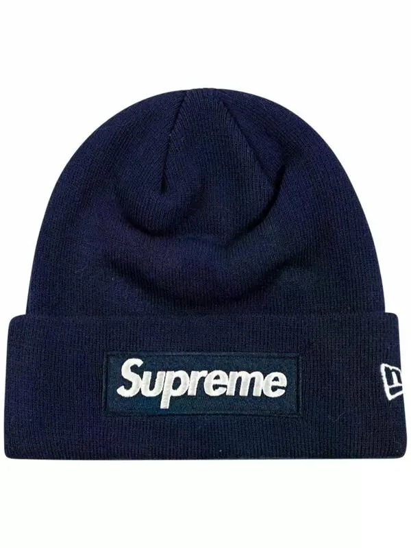 Supreme X New Era Box Logo Beanie - Blue
