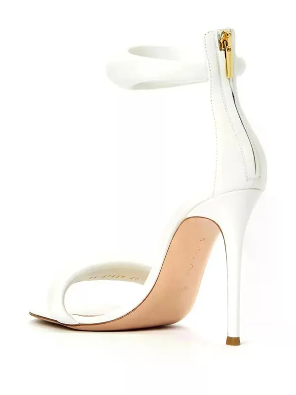 GIANVITO ROSSI Bijoux 105mm Padded Leather Sandals - White