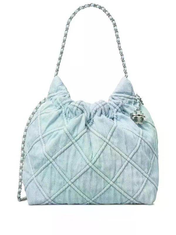 Tory Burch Fleming Mini Denim Crossbody Bag