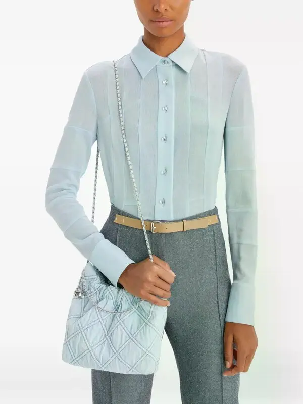 Tory Burch Fleming Mini Denim Crossbody Bag