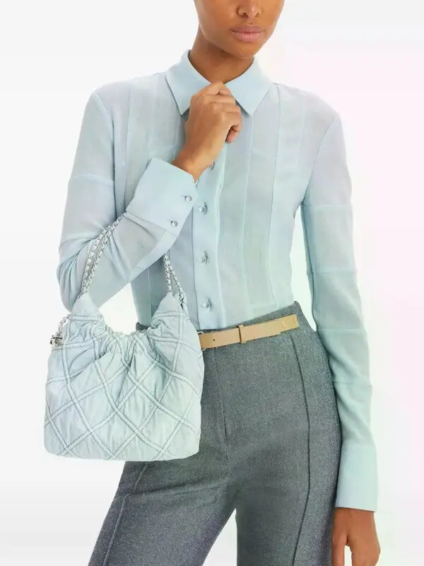 Tory Burch Fleming Mini Denim Crossbody Bag