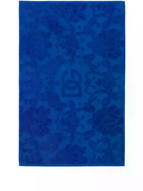 Dolce & Gabbana Cotton Terry Bath Mat - Blue