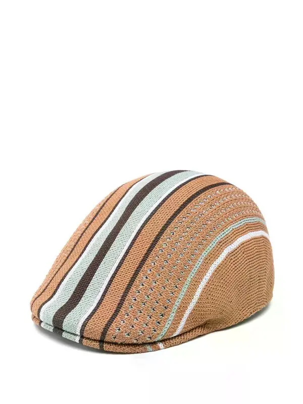 KANGOL Clubhouse Stripe 507 Beret - Brown