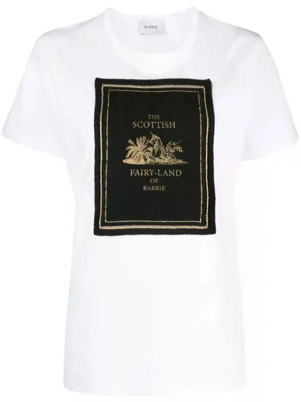 BARRIE Logo-patch Cotton T-shirt