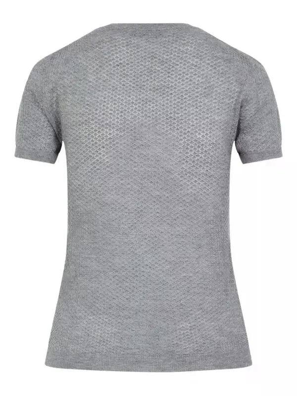 Miu Miu Logo Intarsia T-shirt