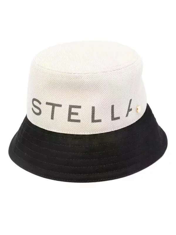 Stella McCartney Logo-print Bucket Hat - Neutrals