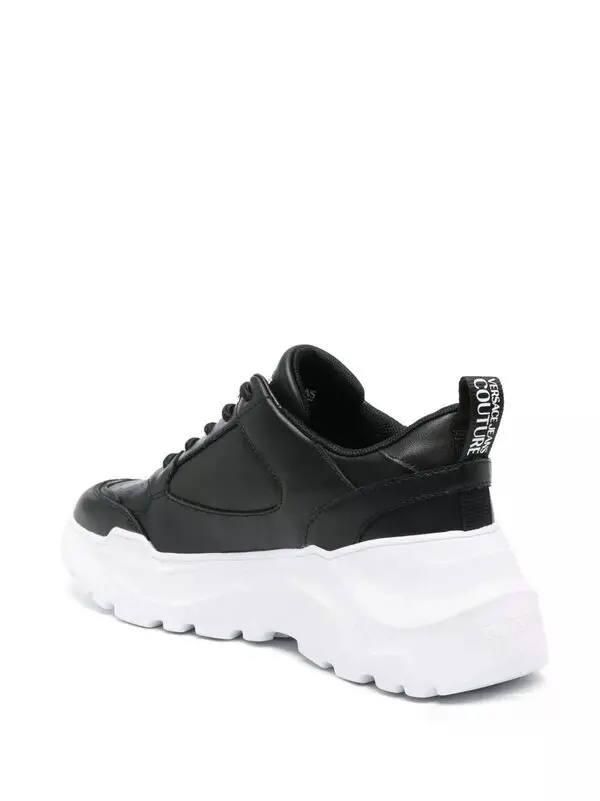 Versace Logo-patch Low-top Sneakers - Black