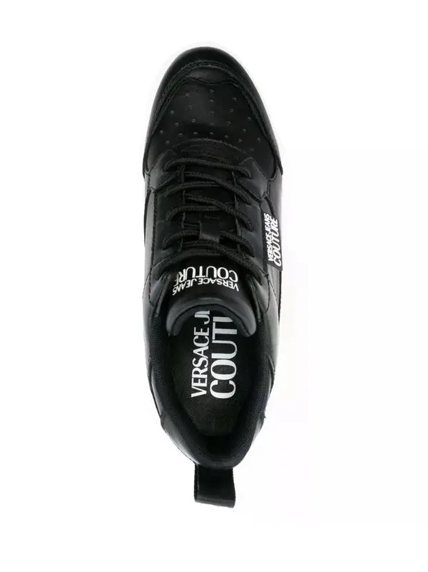 Versace Logo-patch Low-top Sneakers - Black