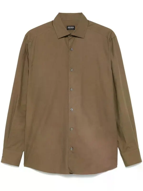 Zegna Cotton Shirt - Brown