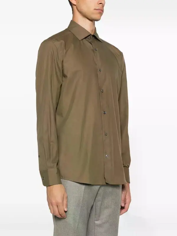 Zegna Cotton Shirt - Brown