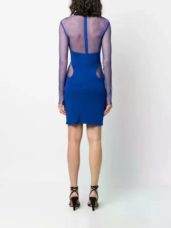 TOM FORD Crepe Mini Dress With Mesh Paneling