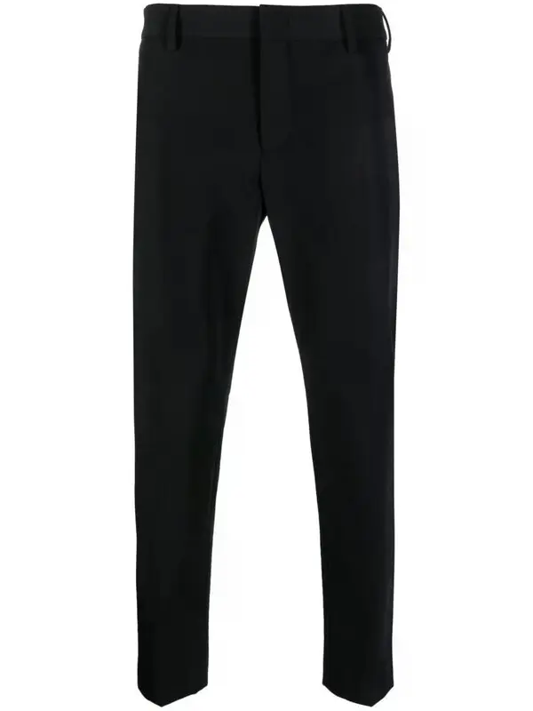 PT TORINO Straight-leg Tailored Trousers - Black