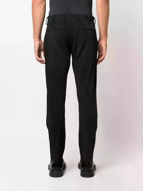 PT TORINO Straight-leg Tailored Trousers - Black