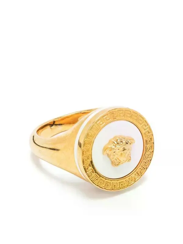 Versace Medusa Enamel Ring - Gold