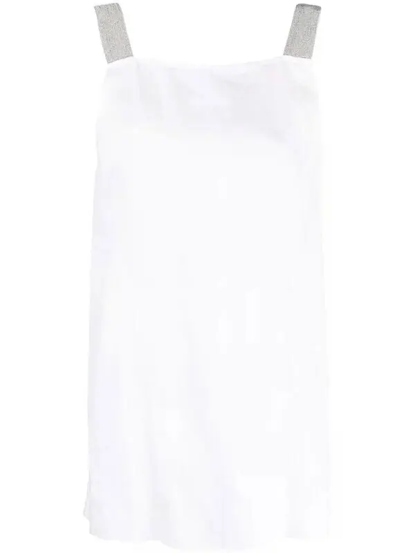 Fabiana Filippi Metallic Strap Linen Top