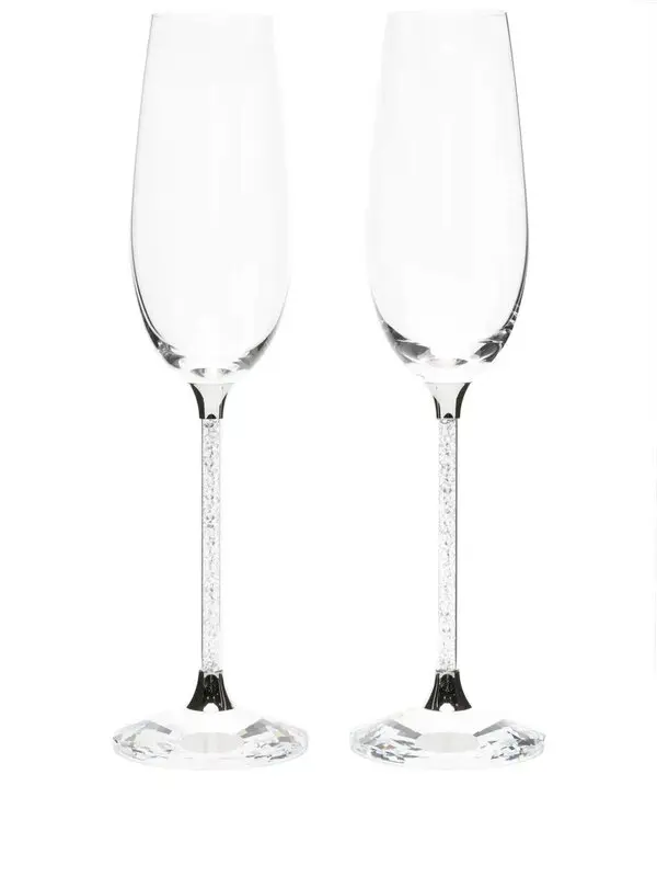 SWAROVSKI Crystal-embellished Flutes - Silver