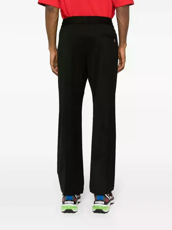 Dolce & Gabbana Raised Seam Virgin Wool Blend Joggers - Black