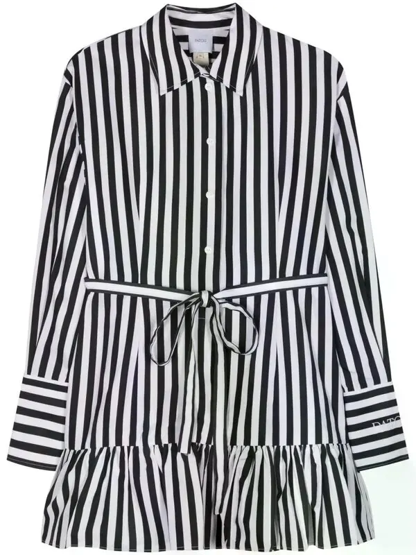 PATOU Striped Mini Shirt Dress