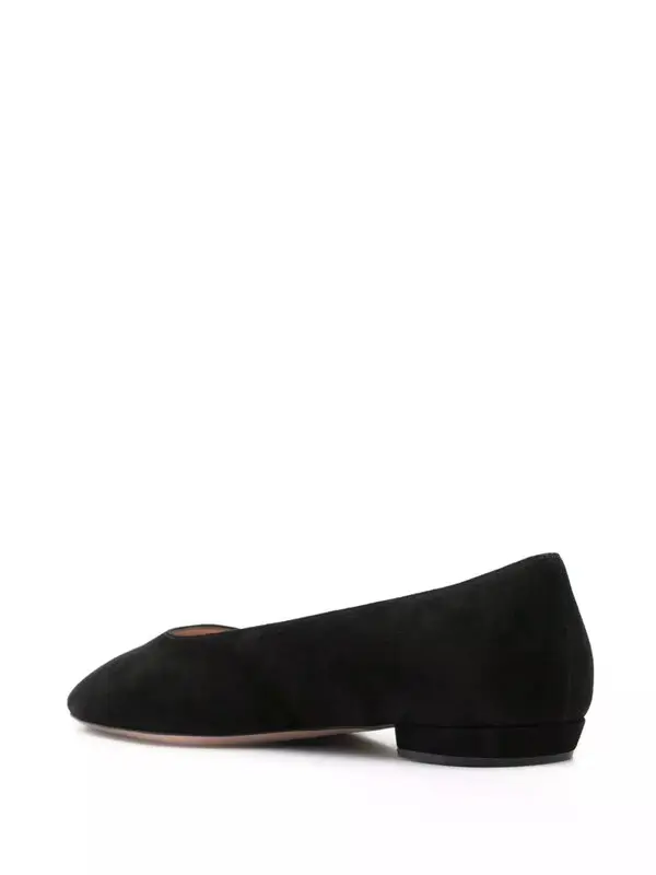 GIANVITO ROSSI Nubuck Ballet Flats - Black