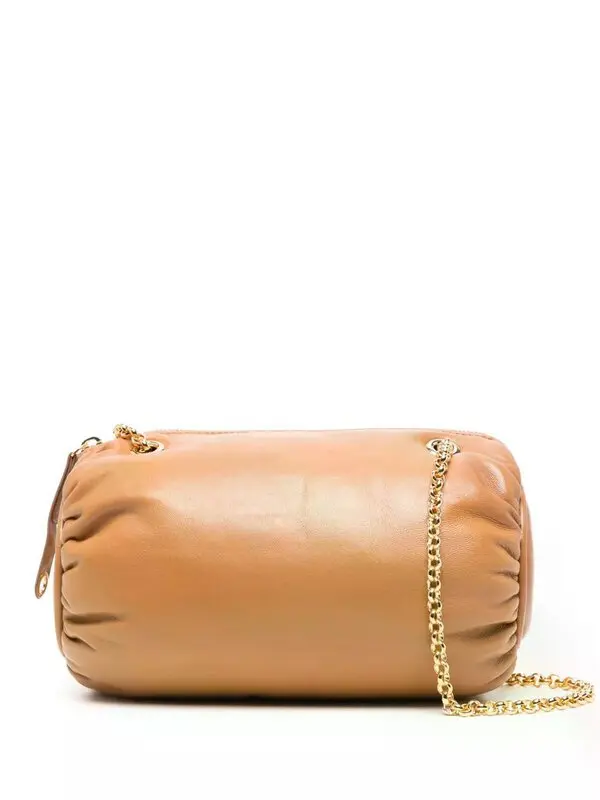 MARINE SERRE Pillow Leather Shoulder Bag - Brown