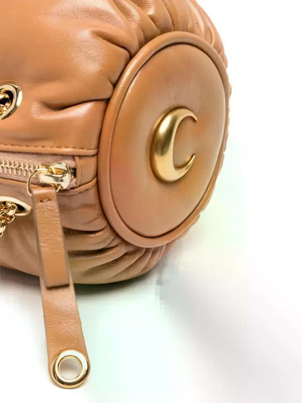 MARINE SERRE Pillow Leather Shoulder Bag - Brown