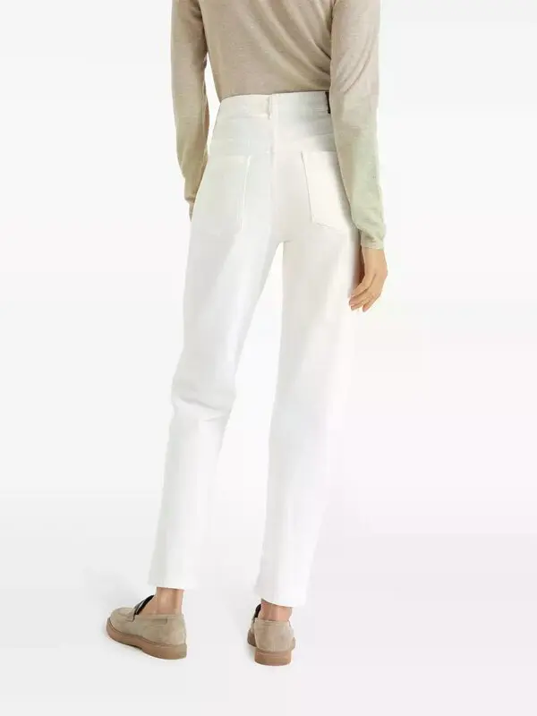 Brunello Cucinelli Monili-chain High-rise Tapered Jeans