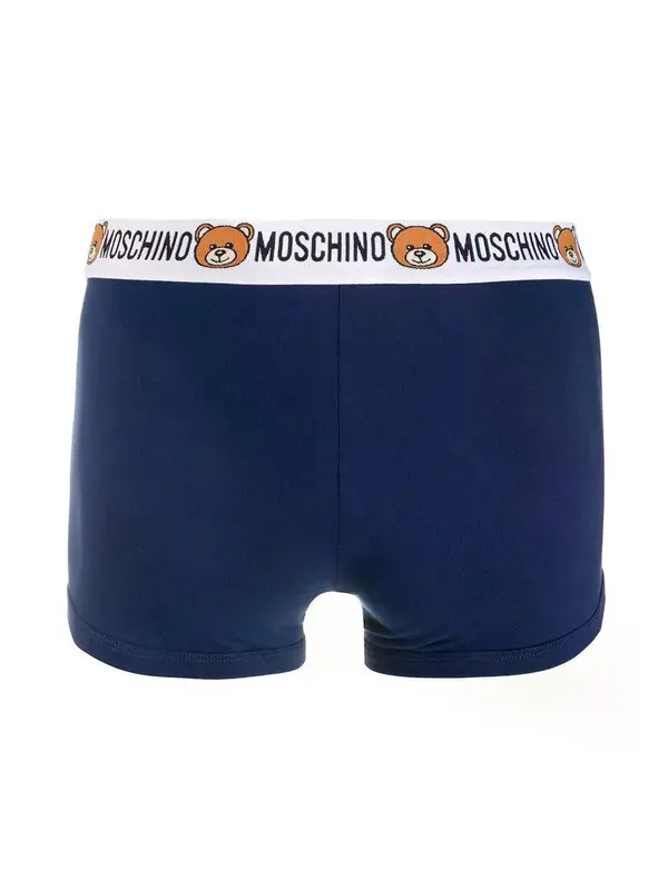 Moschino Teddy Logo Waistband Briefs - Blue