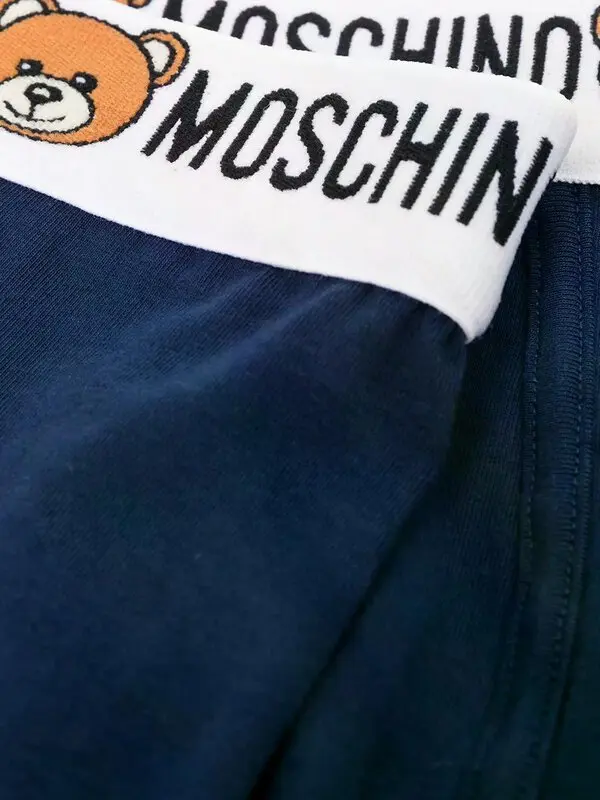 Moschino Teddy Logo Waistband Briefs - Blue