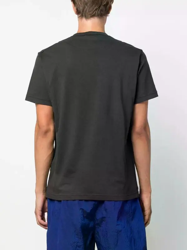 Stone Island Compass-patch Cotton T-shirt - Grey