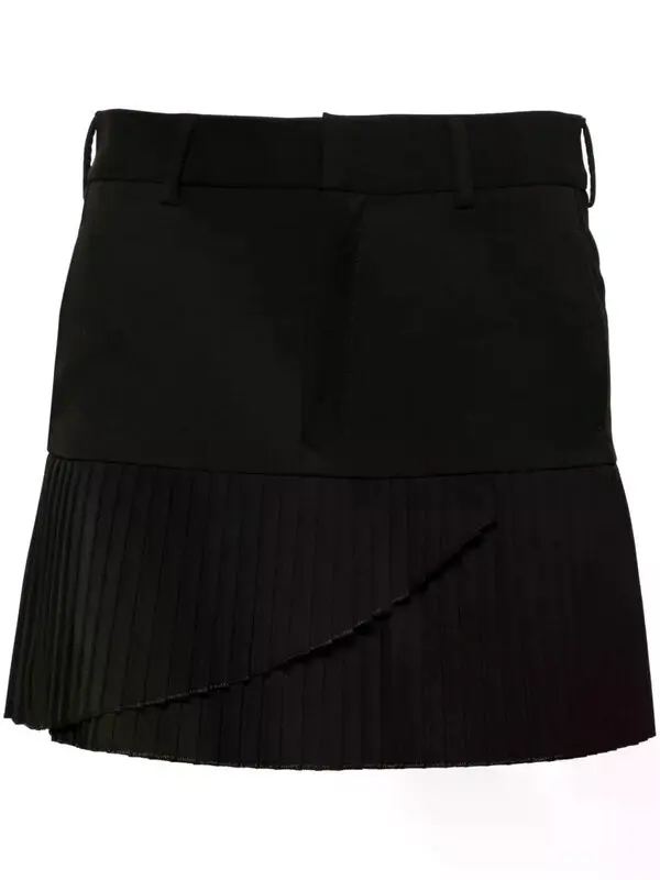 MAISON MARGIELA Pleated Twill Miniskirt