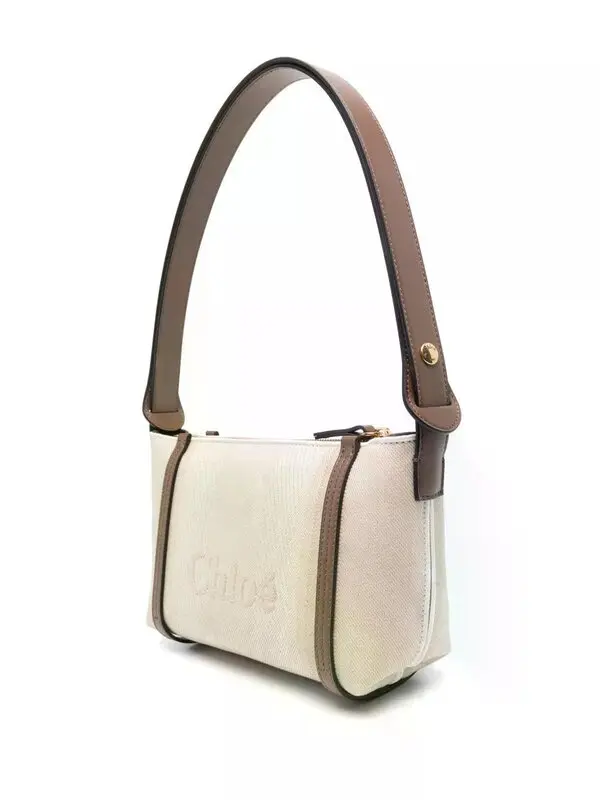 Chloé Logo-jacquard Shoulder Bag - Neutrals