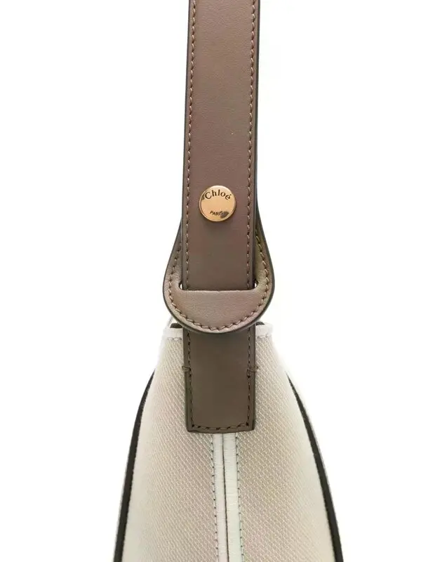 Chloé Logo-jacquard Shoulder Bag - Neutrals