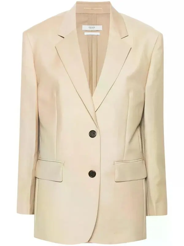 Prada Logo-triangle Single-breasted Blazer